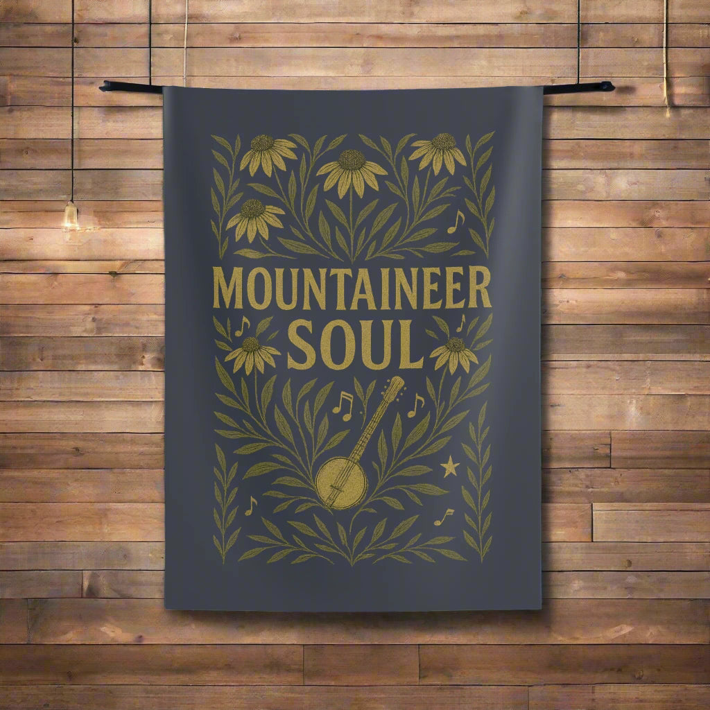 West Virginia Mountaineer Soul Tapestry for dorm room, frats or game d ...