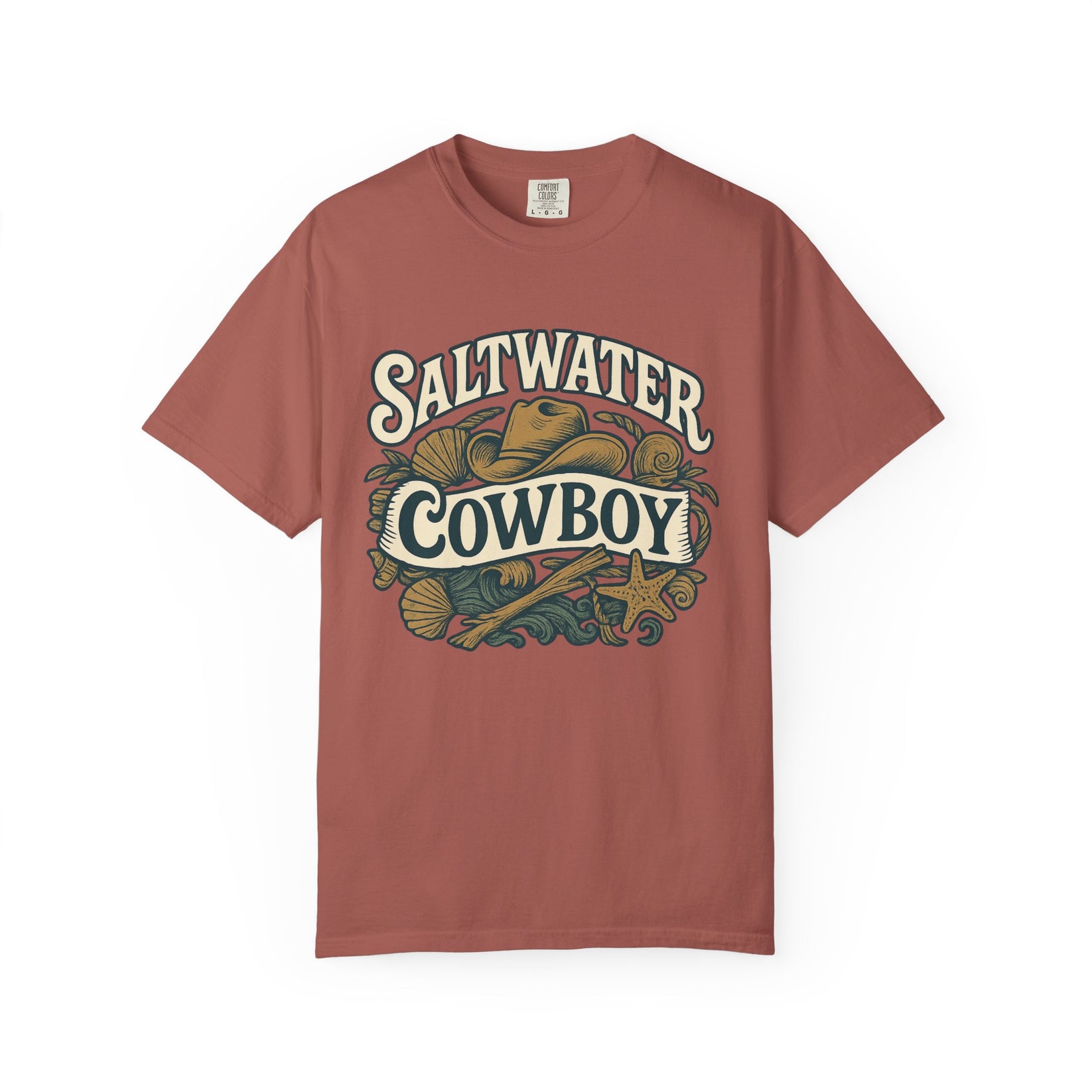 Saltwater Cowboy Beach Tee – Cobalt Threads