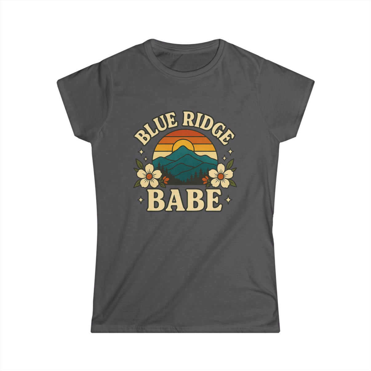 Blue Ridge Baby Women's Softstyle Tee, Mountain Graphic Shirt, Vintage ...