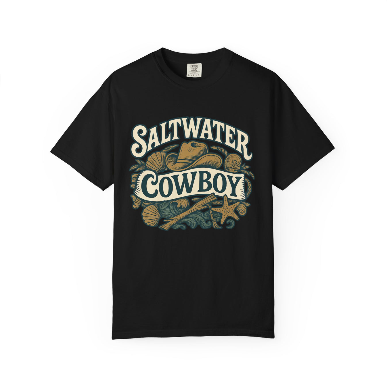 Saltwater Cowboy Beach Tee – Cobalt Threads